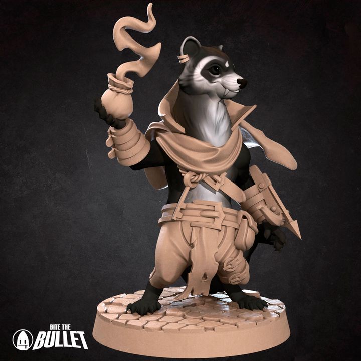 3D Printable Ferretfolk Rogue (2 Versions) by Bite the Bullet